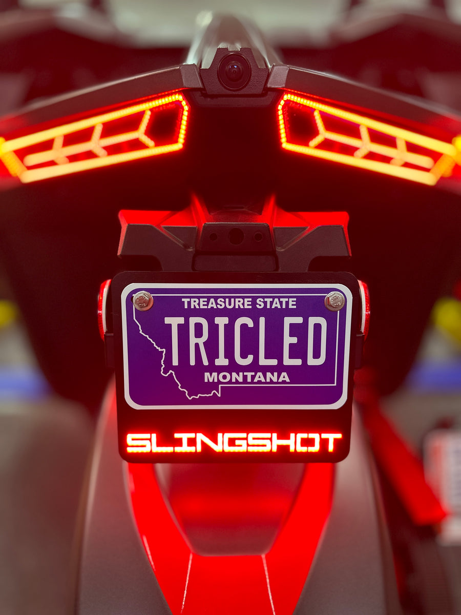 Plug N' Play LED License Plate Bracket for Polaris Slingshot | TricLED